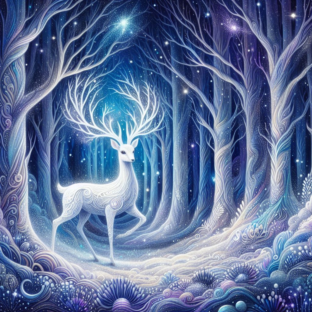 Enchanted deer spirit - AI Generated Artwork - NightCafe Creator
