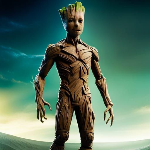 Full body image of Groot from Guardians of the Galaxy 3. - AI Generated ...