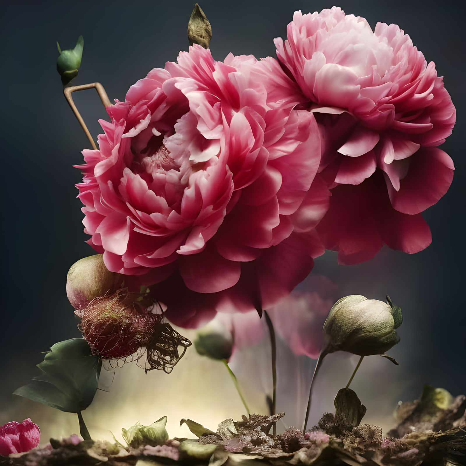 "Peonies" - AI Generated Artwork - NightCafe Creator