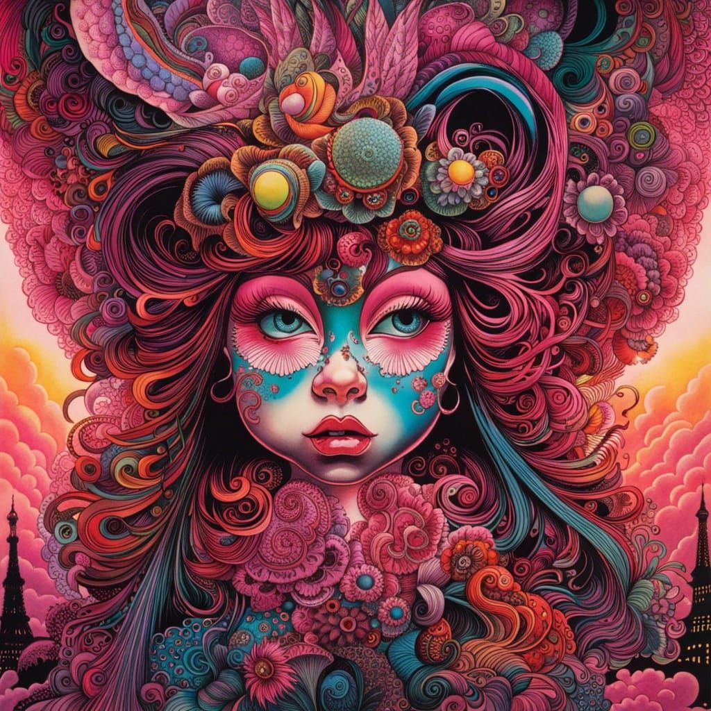 Manic Dream Pixie 5 - AI Generated Artwork - NightCafe Creator