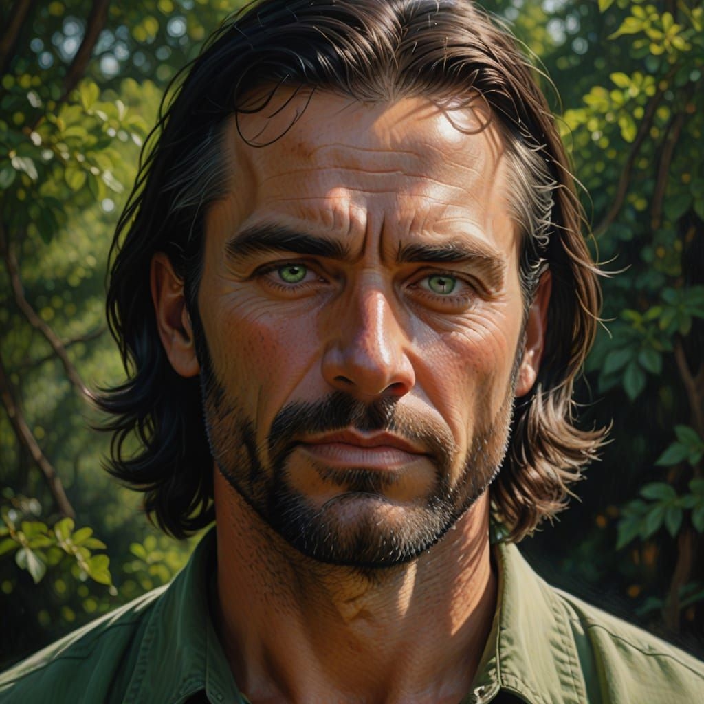 man with masculine male face - Strong Jawline Male Portrait...