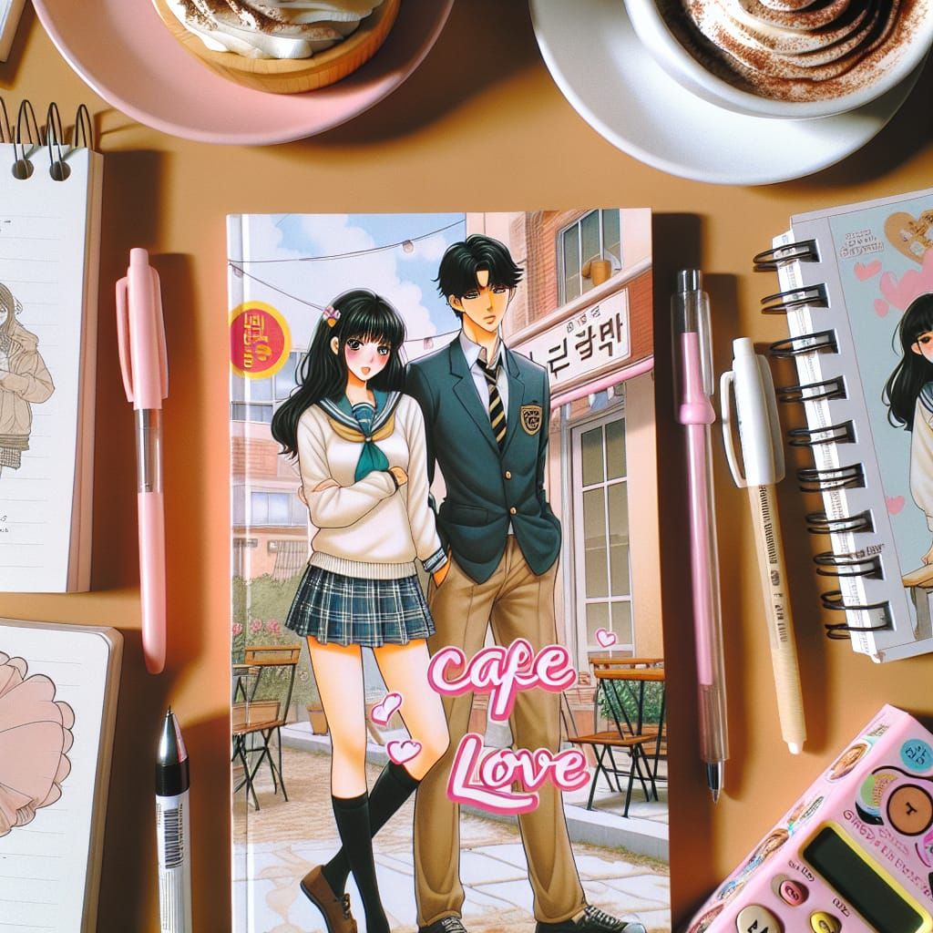 "Cafe Love" books 4-6 by Misaki Ume - AI Generated Artwork - NightCafe Creator