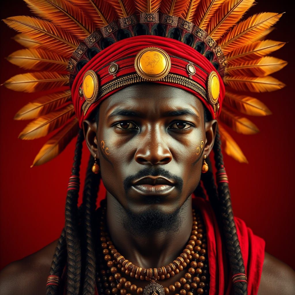 Portrait of a strong and dignified Angolan man, inspired by the ...