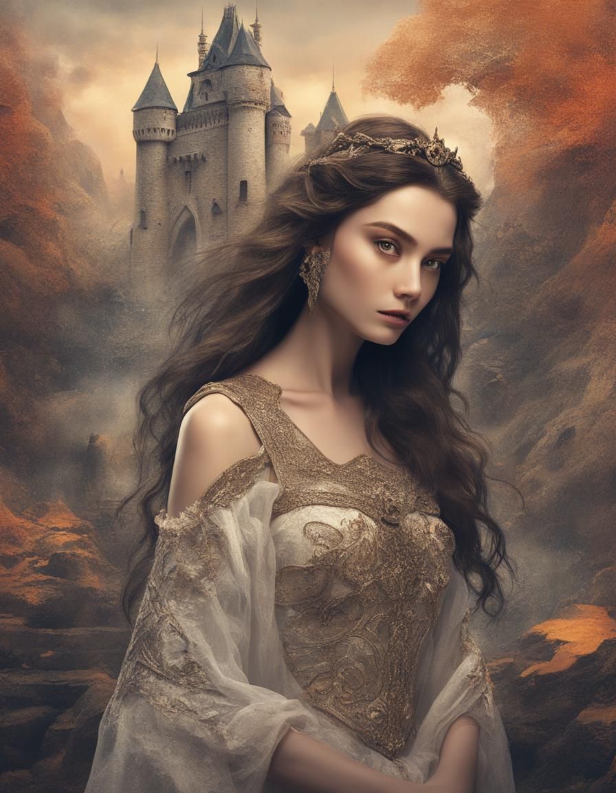 portrait girl fantasy signature body out of frame poster art beautiful ...