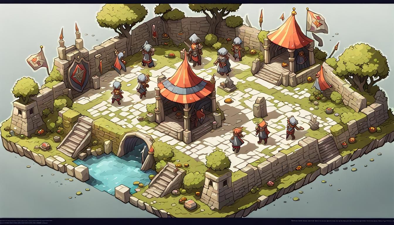 Isometric battle map - AI Generated Artwork - NightCafe Creator