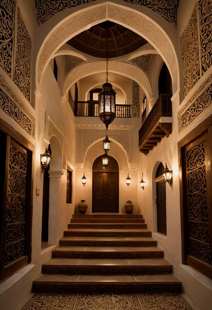 Stairs in a place of passage of the palace