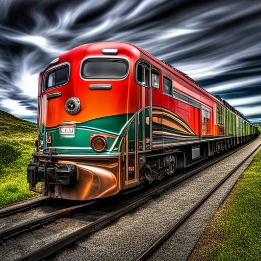 Funky Train - AI Generated Artwork - NightCafe Creator