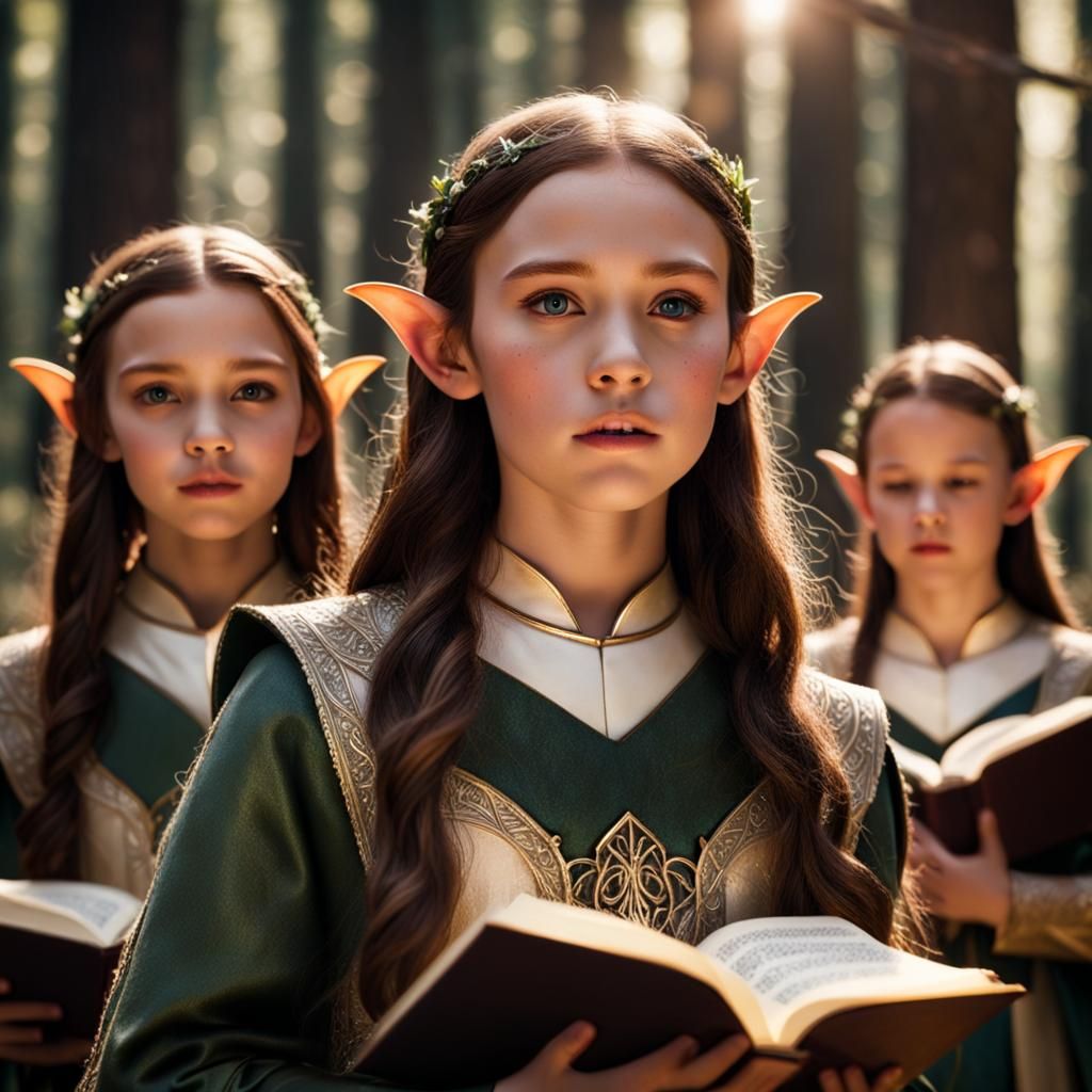 Elven children choir - AI Generated Artwork - NightCafe Creator