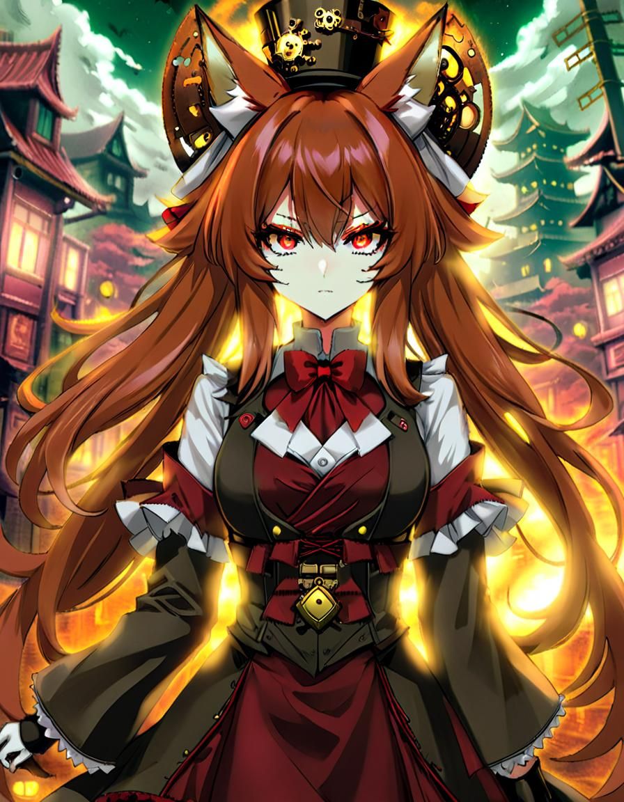 [Portrait of Steampunk Daemon Fox Girl:0.9] (BluePencilXL) - AI ...