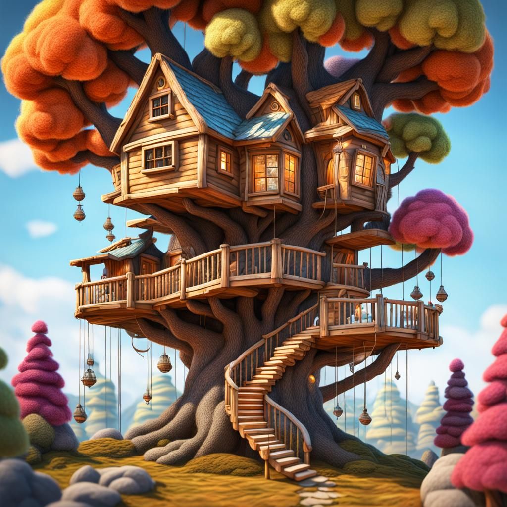 treehouse - AI Generated Artwork - NightCafe Creator