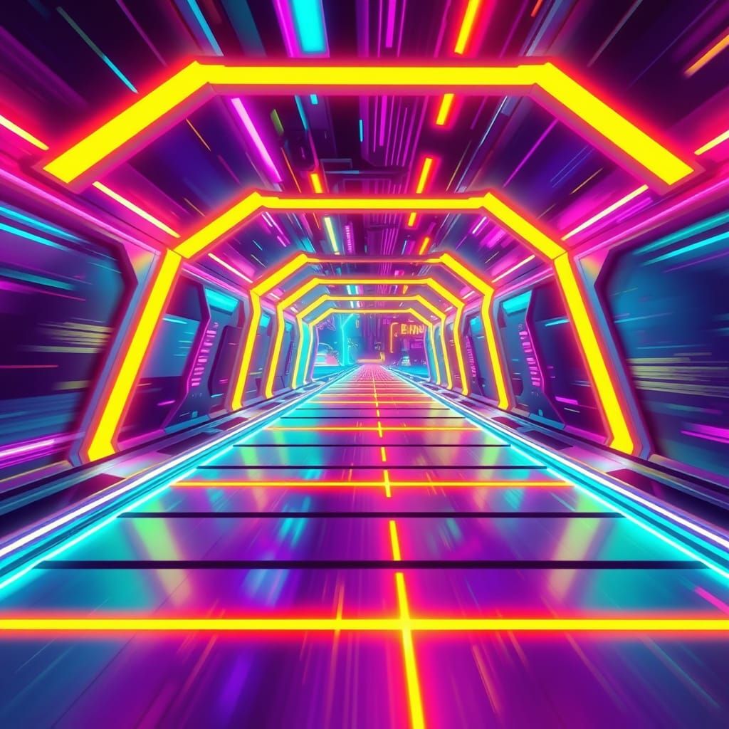 geometry dash - Futuristic Geometry Dash Obstacle Course in...