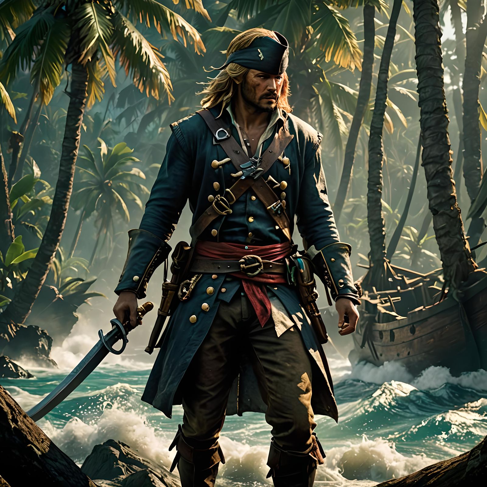 Edward kenway pirate - AI Generated Artwork - NightCafe Creator