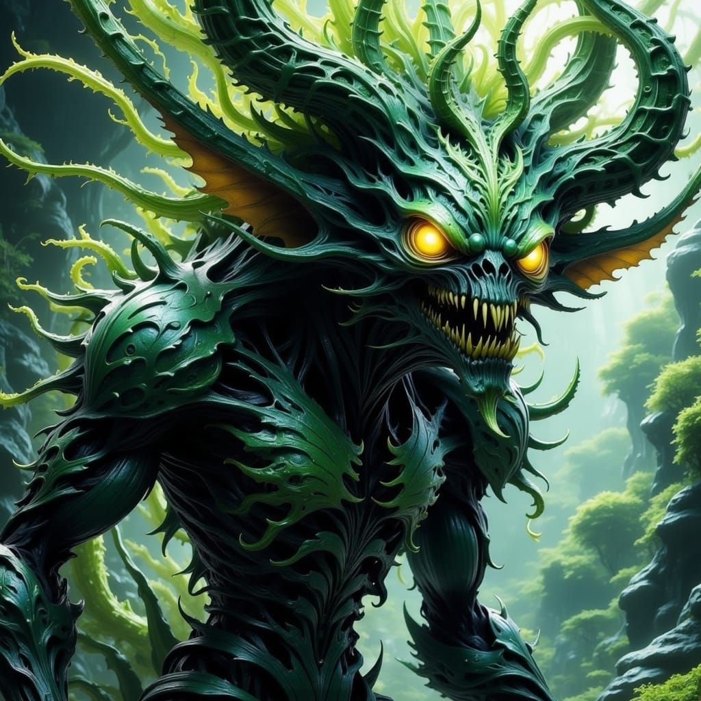 Spectral Creature Formed with Leaf's and Sticks 4