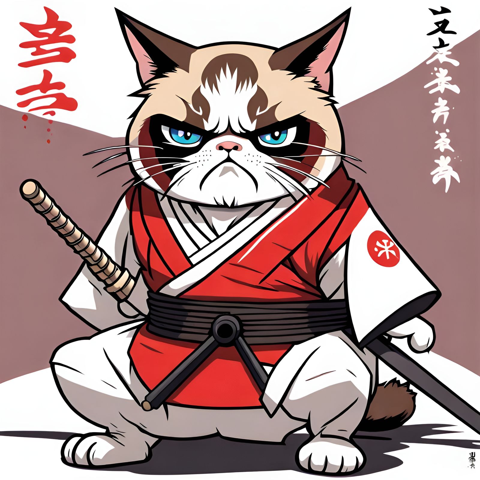 Samurai Grumpy - AI Generated Artwork - NightCafe Creator