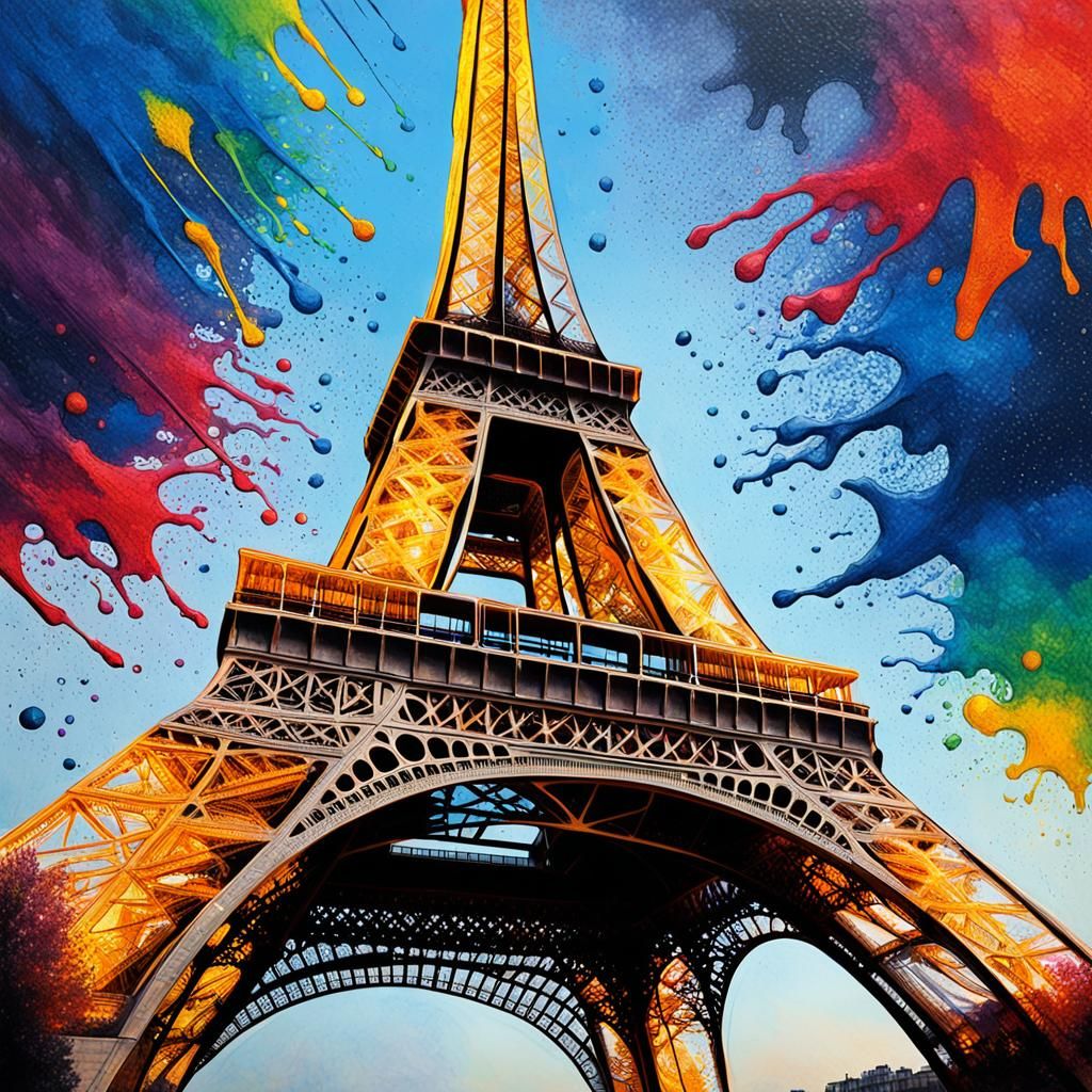 Eiffel Tower - AI Generated Artwork - NightCafe Creator
