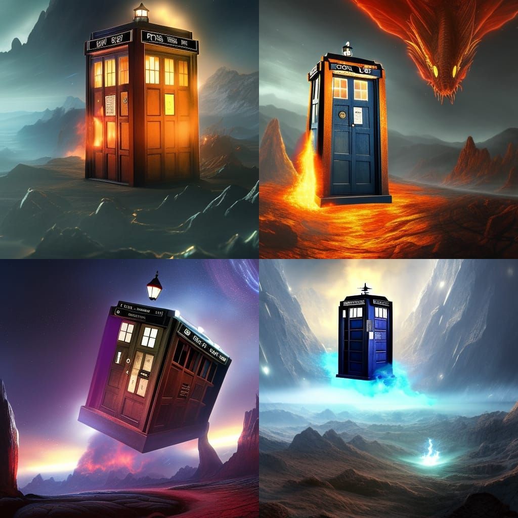 #Dragonfire #Doctor Who #TARDIS - AI Generated Artwork - NightCafe Creator