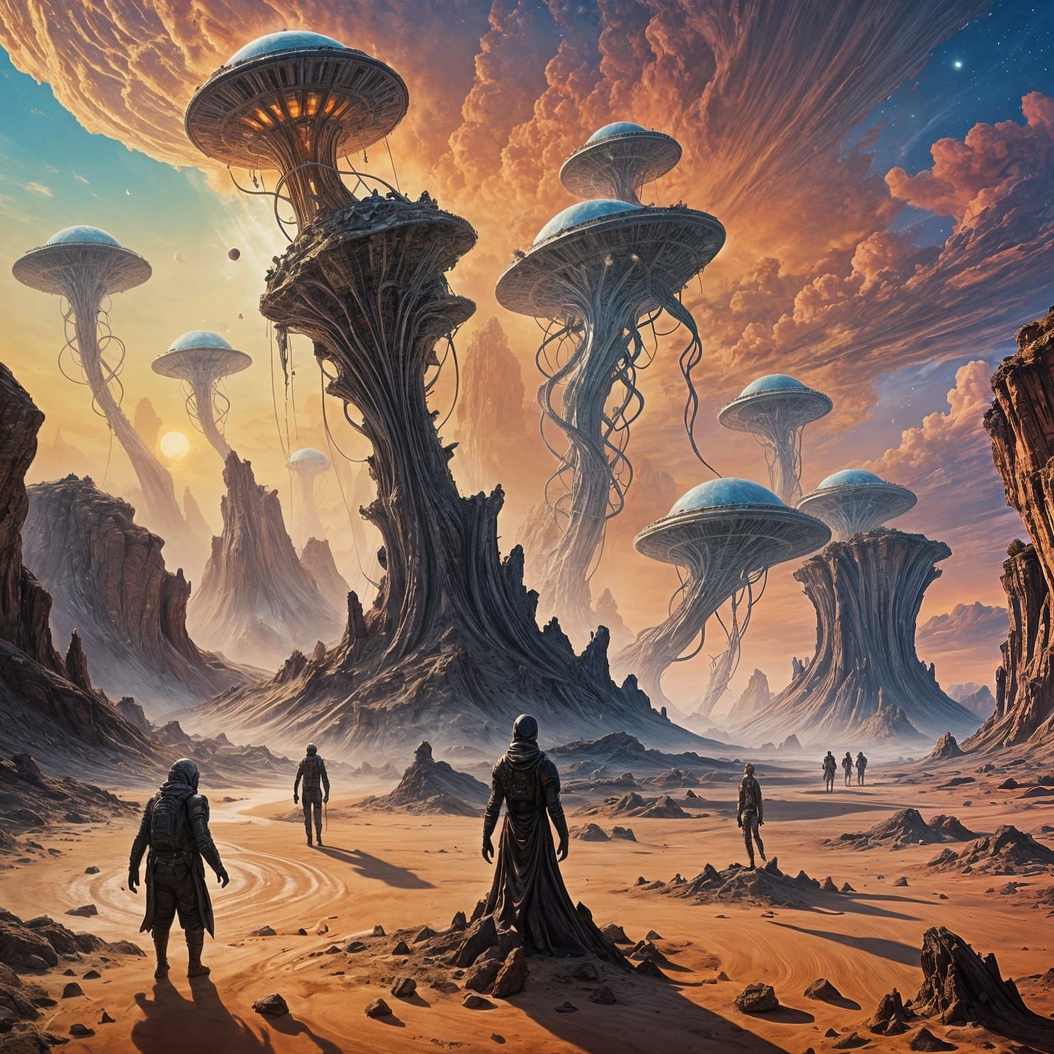 Alien ecosystem - Barren Alien Planet with Scavenging Creat...