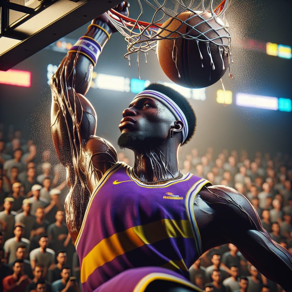 Lebron dunking - Basketball Player Dunking: Hyper-Realistic ...