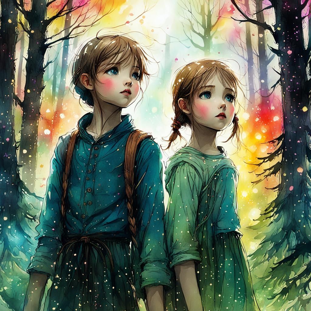 Hansel and Gretel - AI Generated Artwork - NightCafe Creator