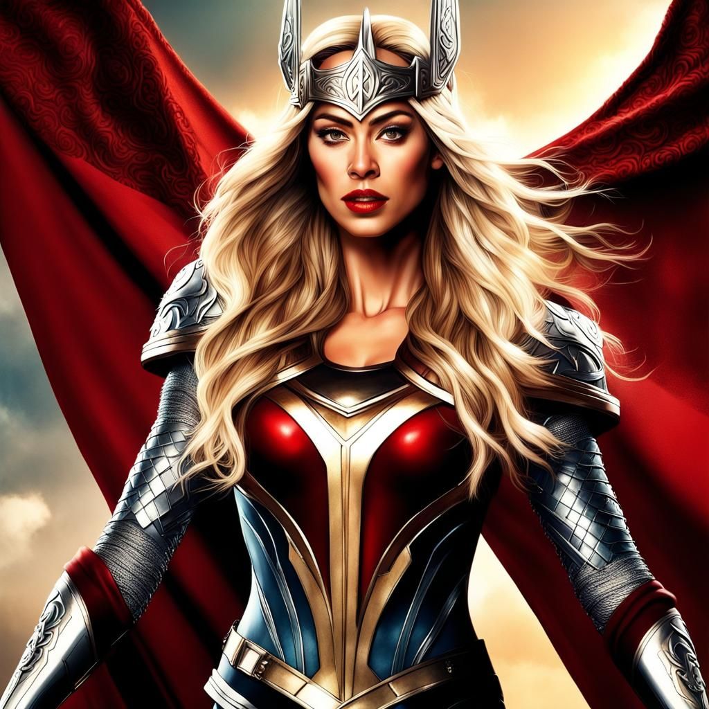 Nicole Scherzinger as Lady Thor - AI Generated Artwork - NightCafe Creator
