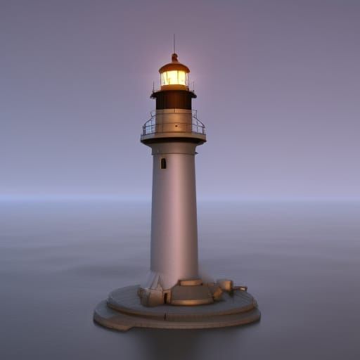 Lighthouse on Pluto intricate mech details, ground level shot, 8K ...