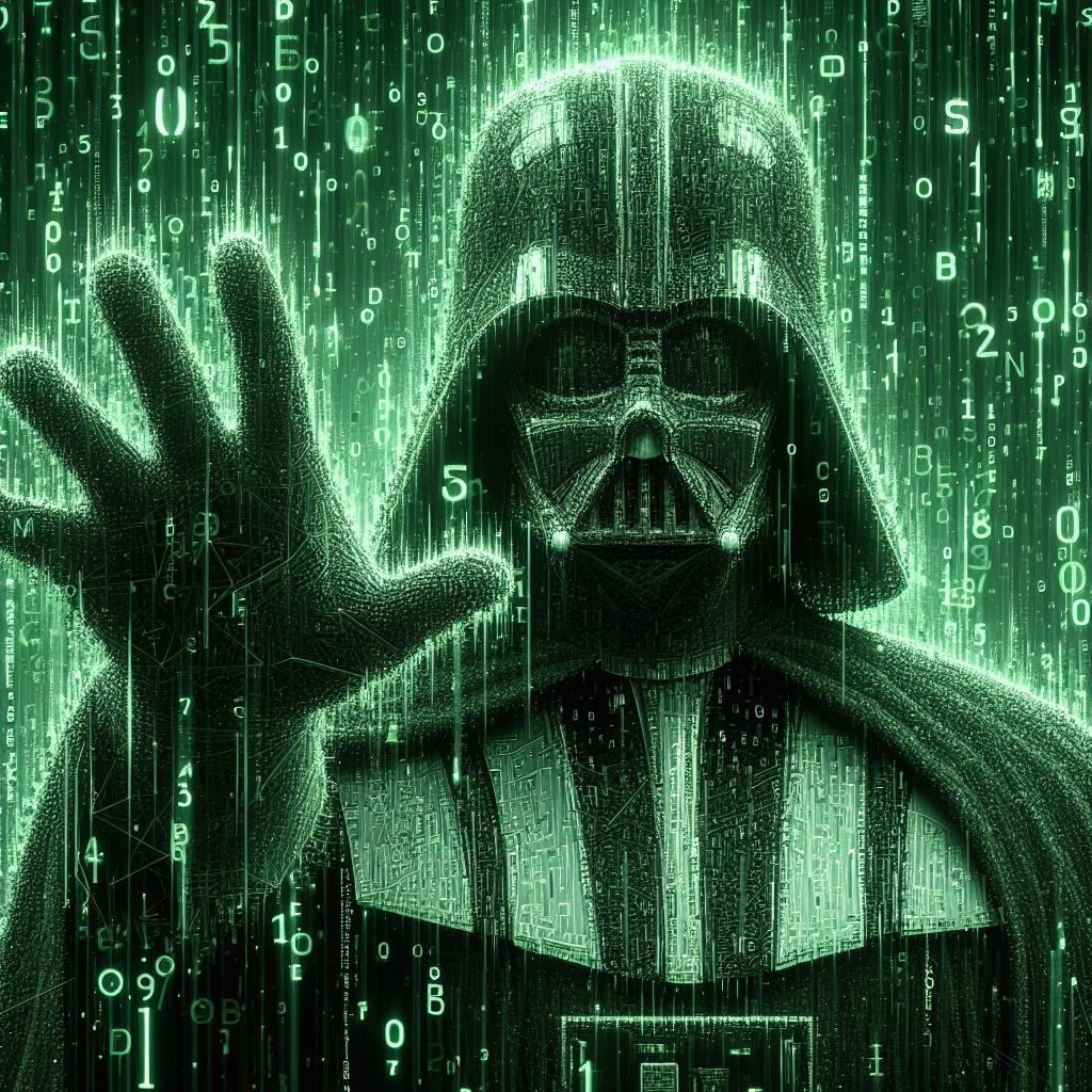 Darth Vader in the Matrix - AI Generated Artwork - NightCafe Creator