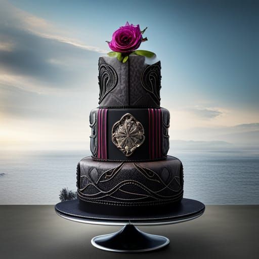 dark and mysterious Goth-themed cake enchanting craft a masterpiece ...