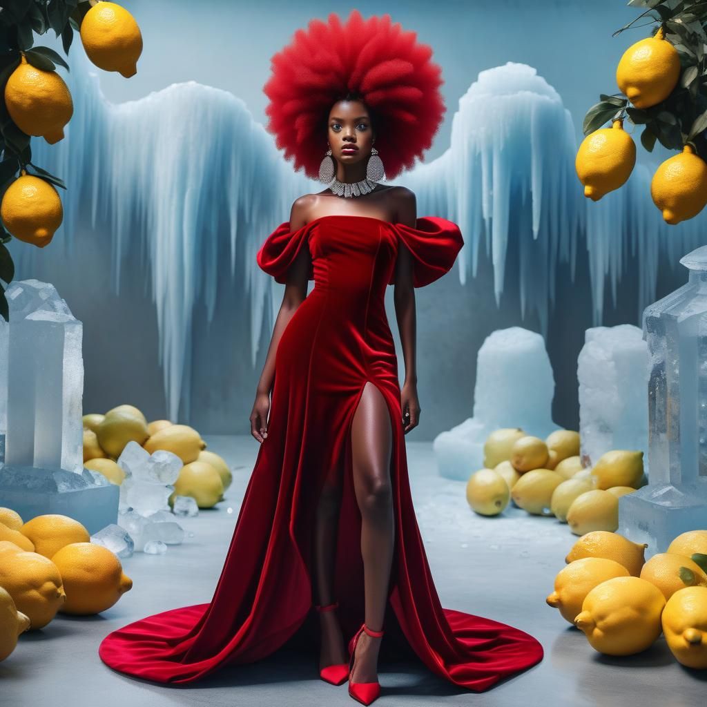 Red Loose Fitting Evening Gown Realistic & Creative. Redone. - AI Generated Artwork - NightCafe ...