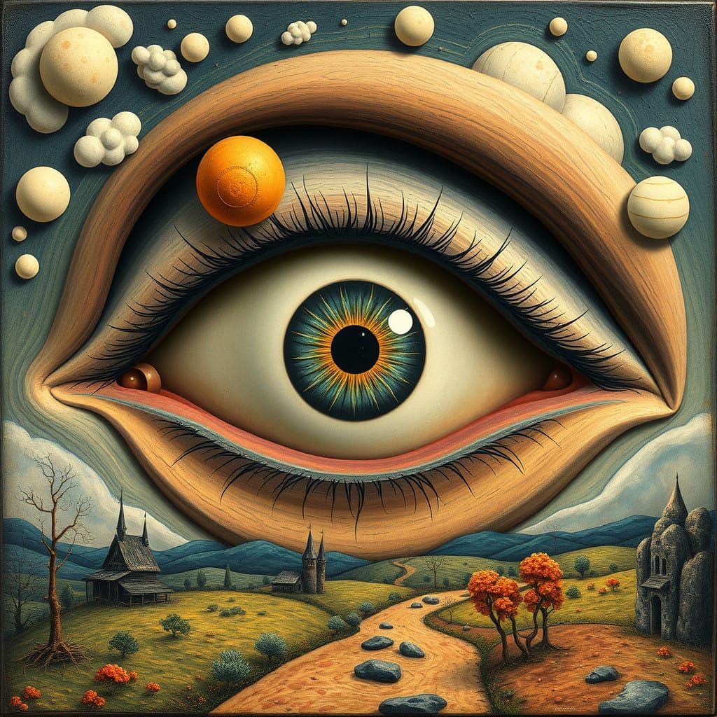 Eyescape - Surrealist Eye Landscape Masterpiece
