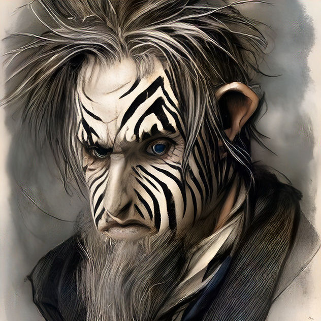 Zebra Man - AI Generated Artwork - NightCafe Creator