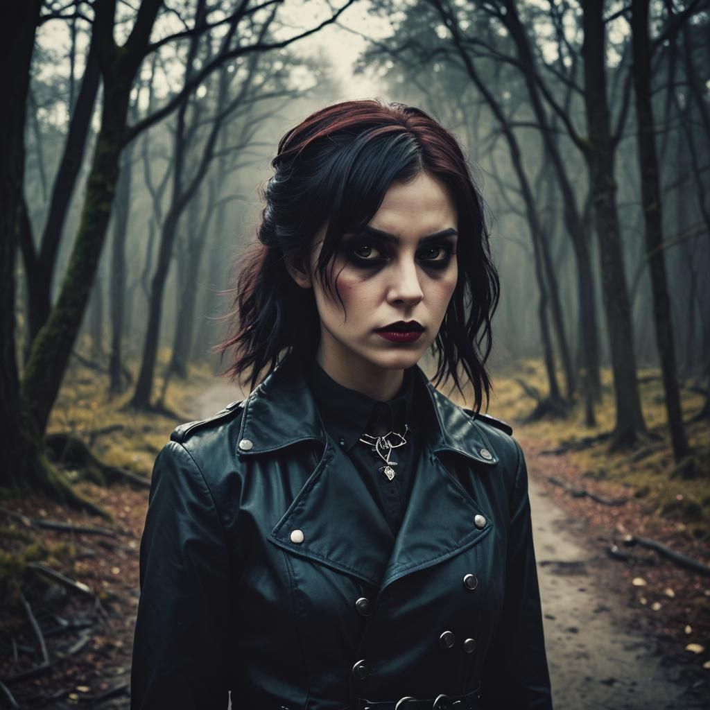 Vampiric emo woman chooses the danger - AI Generated Artwork ...