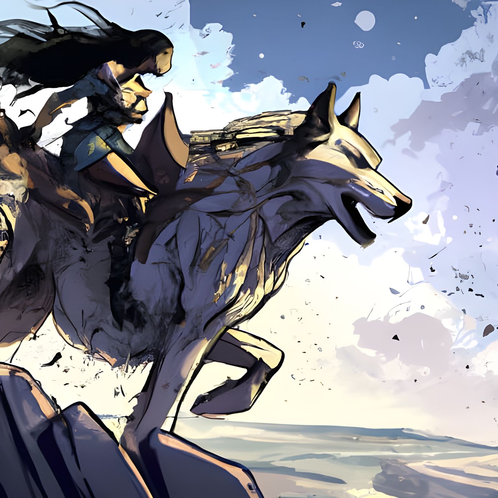 Wolf Rider - AI Generated Artwork - NightCafe Creator