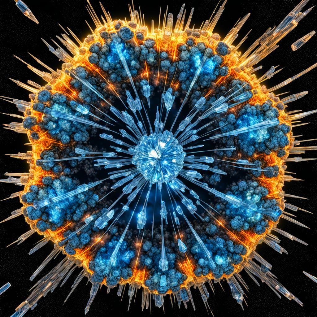 Exploding crystal - AI Generated Artwork - NightCafe Creator