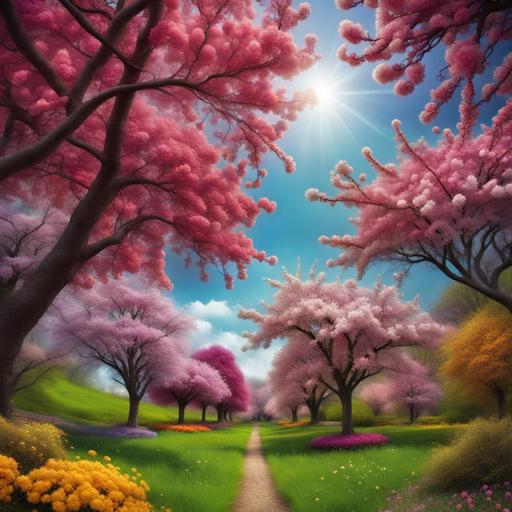 Spring time beauty 🌳 - AI Generated Artwork - NightCafe Creator