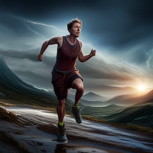 Facial expression of an IntenselyConcentrating mentally hurting long ...