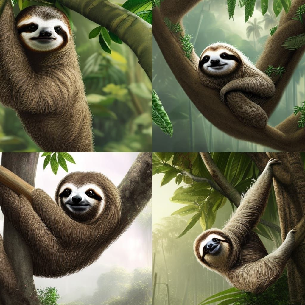Sloth Close-up - AI Generated Artwork - NightCafe Creator