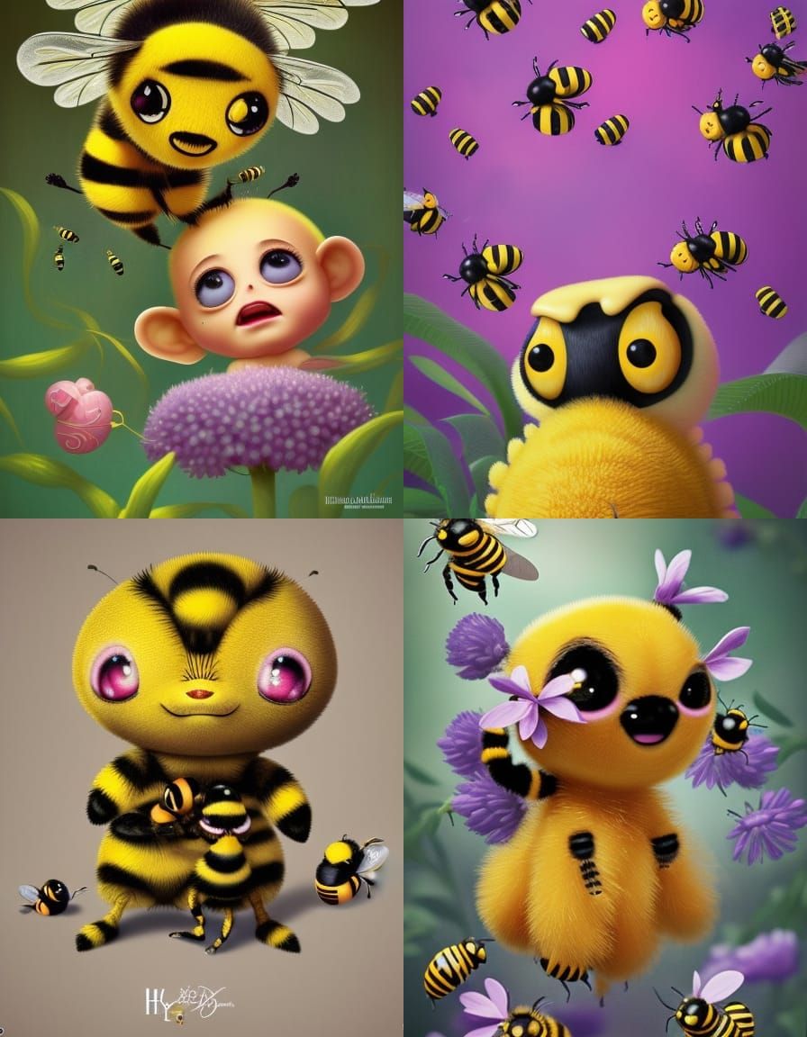 super cute photos of huggable, cute, & smiling bumblebees, flower ...