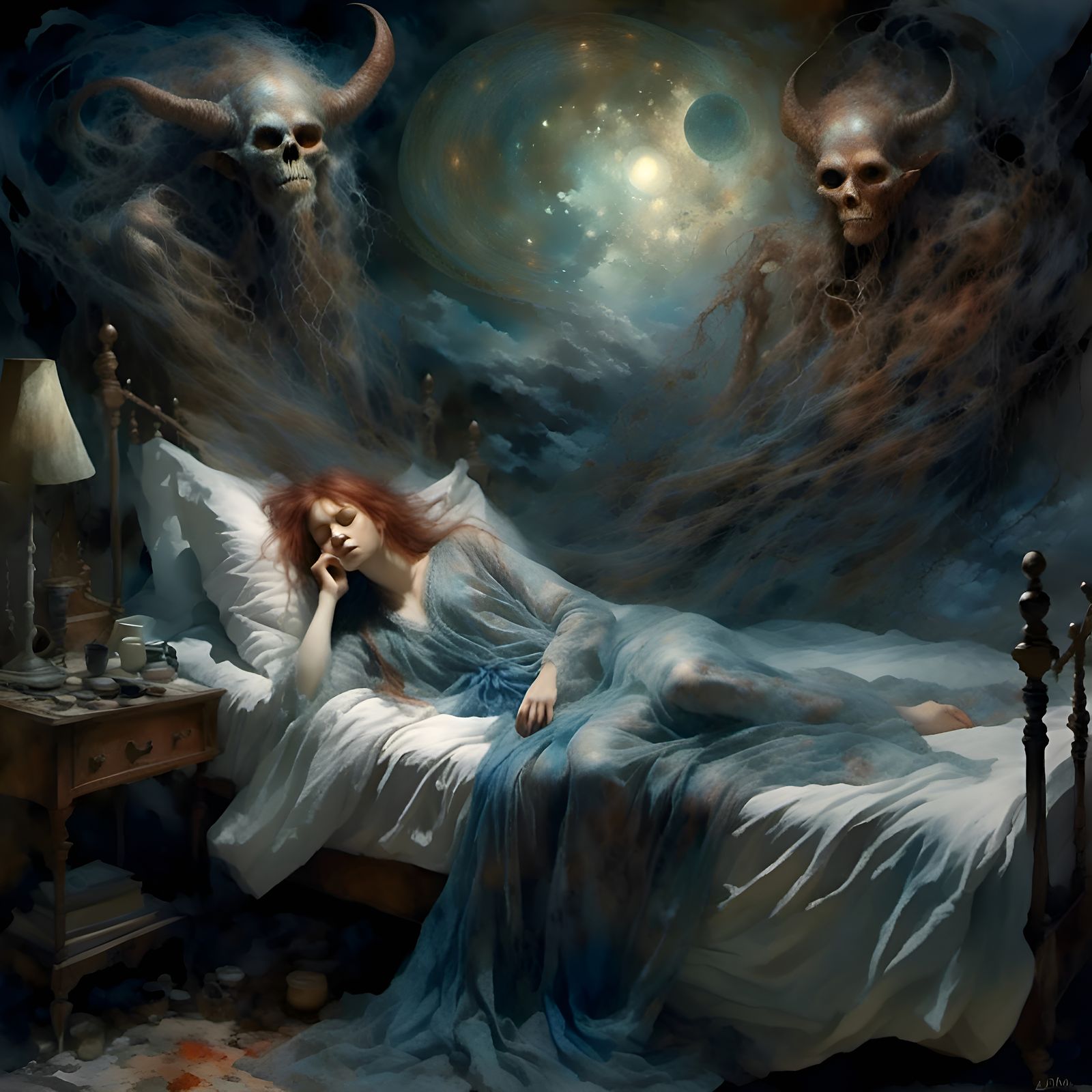 Sleep Demons - AI Generated Artwork - NightCafe Creator