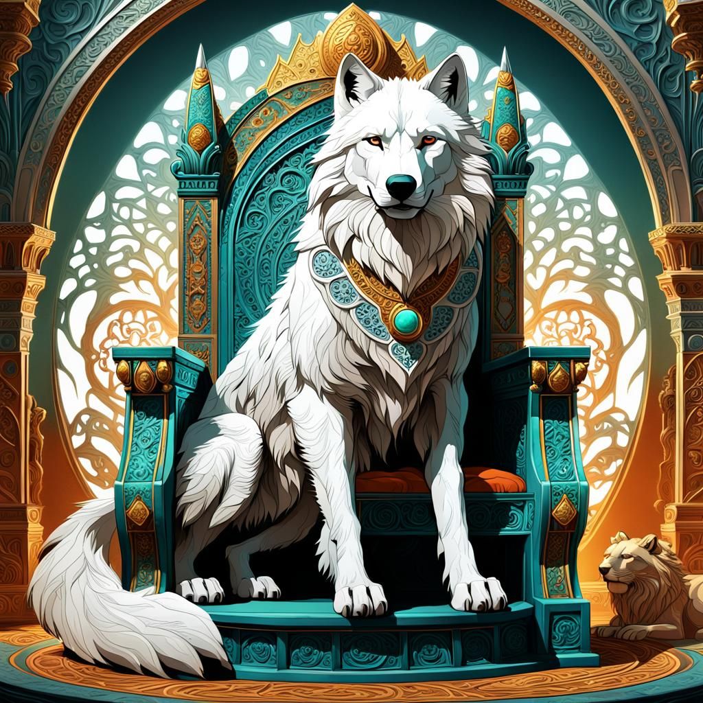the mighty white wolf a chosen one the lion god chose to be a king 8k ...