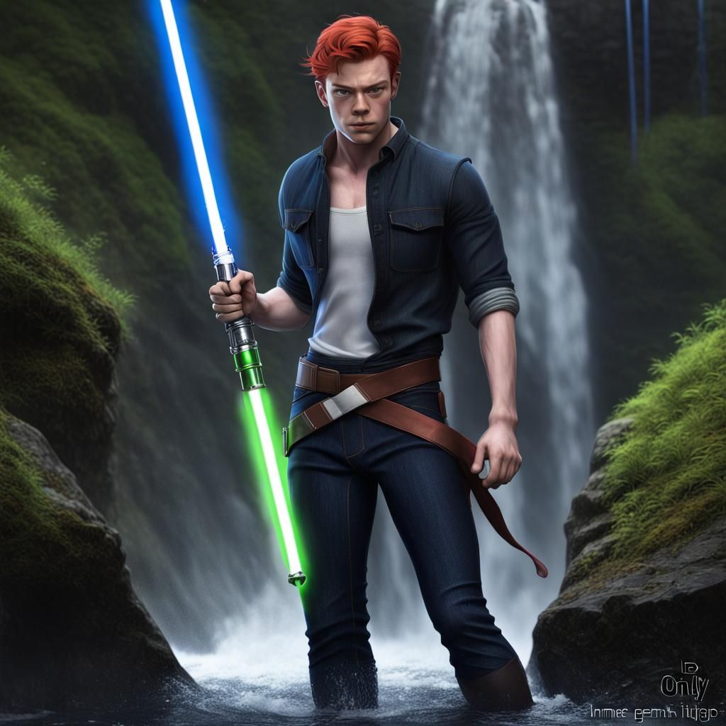 ((Masterpiece)), ((high detail)), redhead man (Cameron Monaghan), green ...