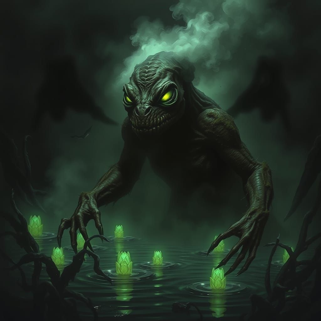 Mysterious, Twisted Creature of the Black Lagoon - AI Art
