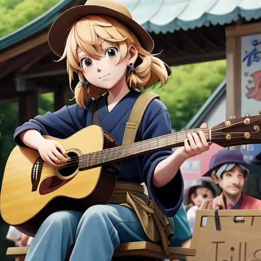 country folk festival busker - AI Generated Artwork - NightCafe Creator