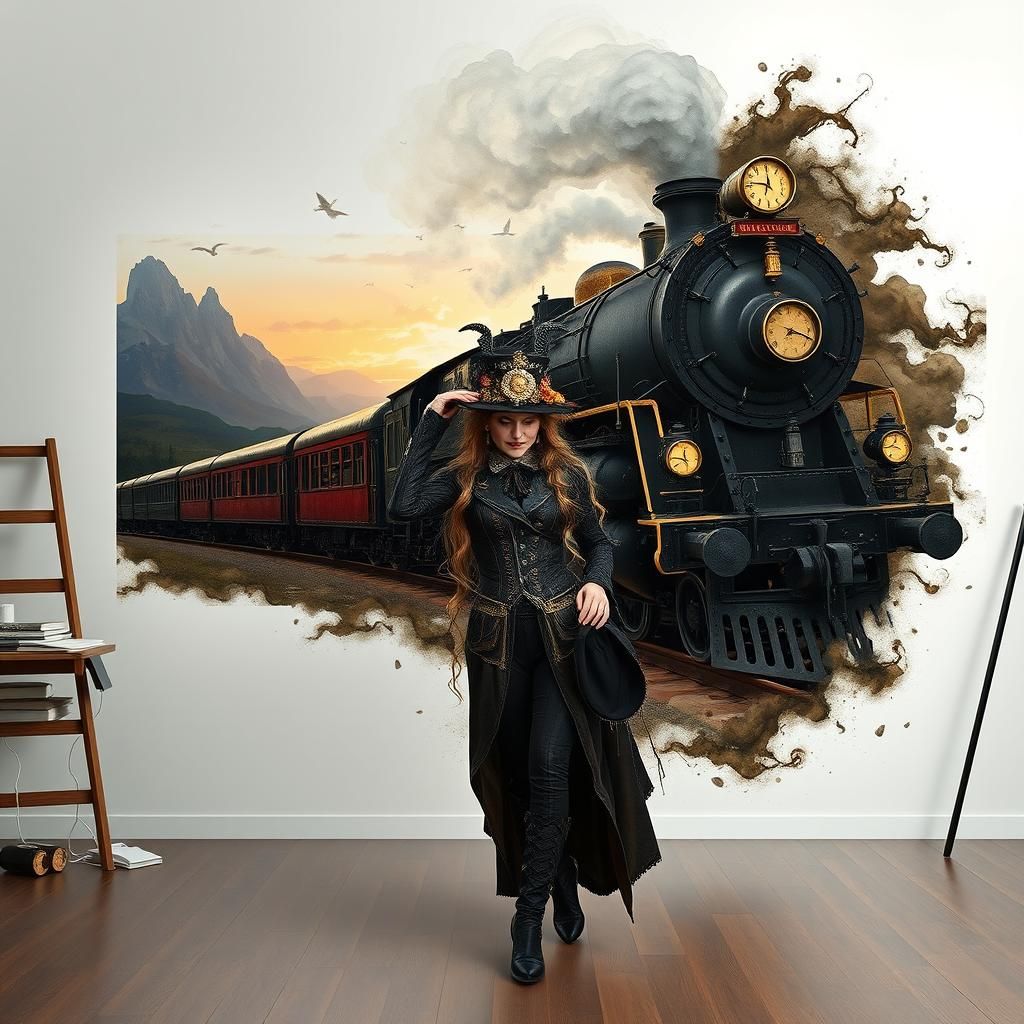 THE TRAIN - Epic Steampunk Train Conductor Emerges from Time...