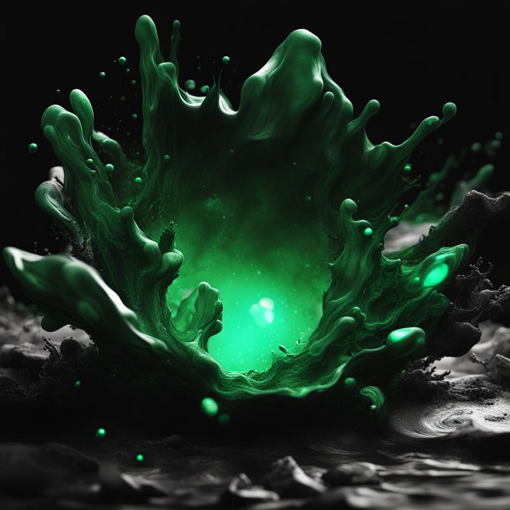 Liquid Emerald - AI Generated Artwork - NightCafe Creator