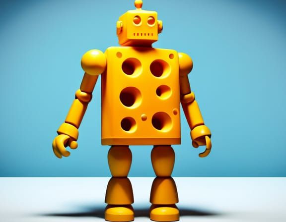 Plastic cheese robot - AI Generated Artwork - NightCafe Creator