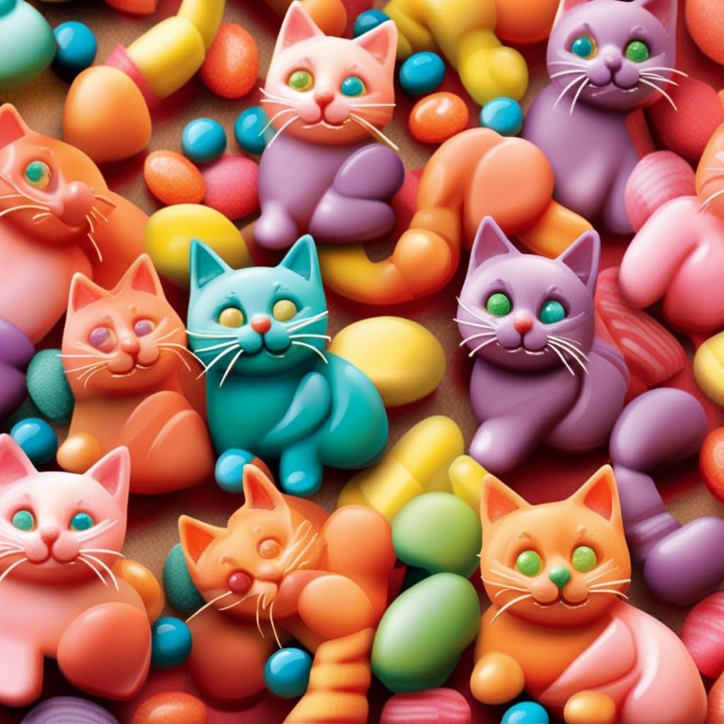 candy cats - AI Generated Artwork - NightCafe Creator