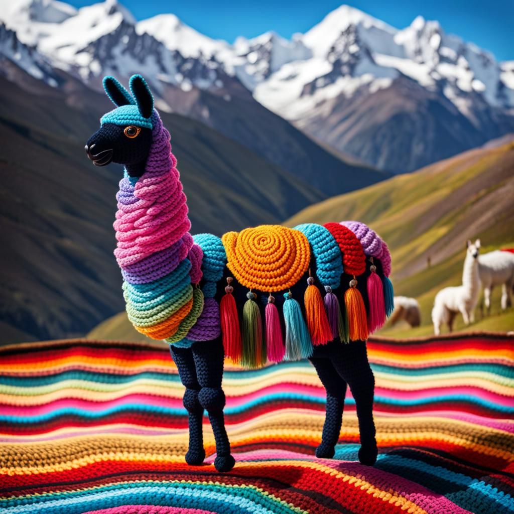 Llama in the Andes - AI Generated Artwork - NightCafe Creator