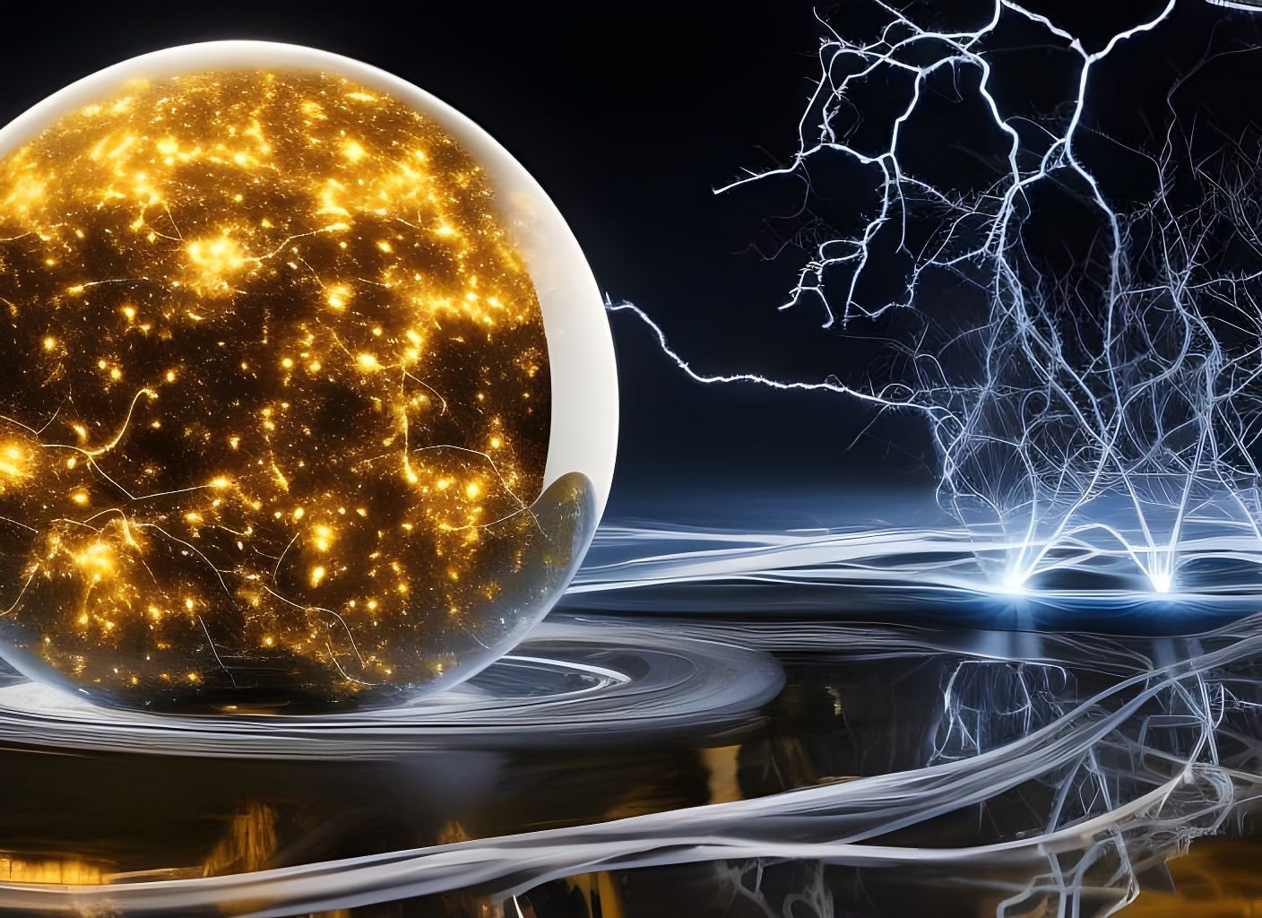 Electrical Orb - AI Generated Artwork - NightCafe Creator