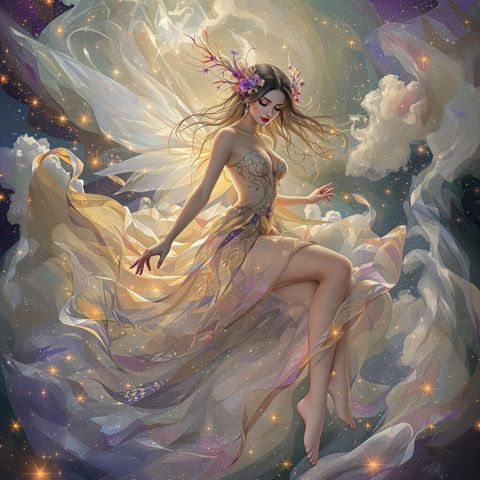 Astral Fairy - Ethereal Fairy in Dreamy Bohemian Splendor