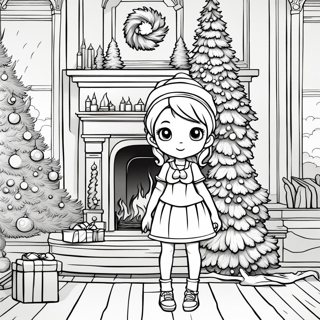 coloring book vector, simple black and white lines, no color, no ...